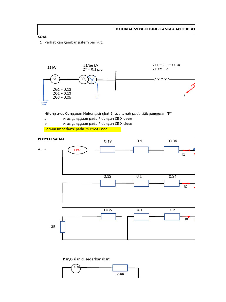 Tutorial Menghitung Arus Hubung Singkat 3 Fasa | PDF