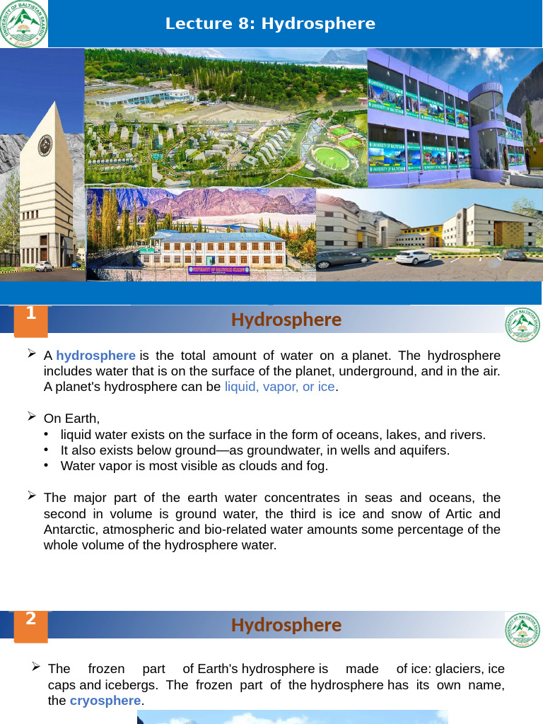 Hydro Sphere | PDF | Water Cycle | Water