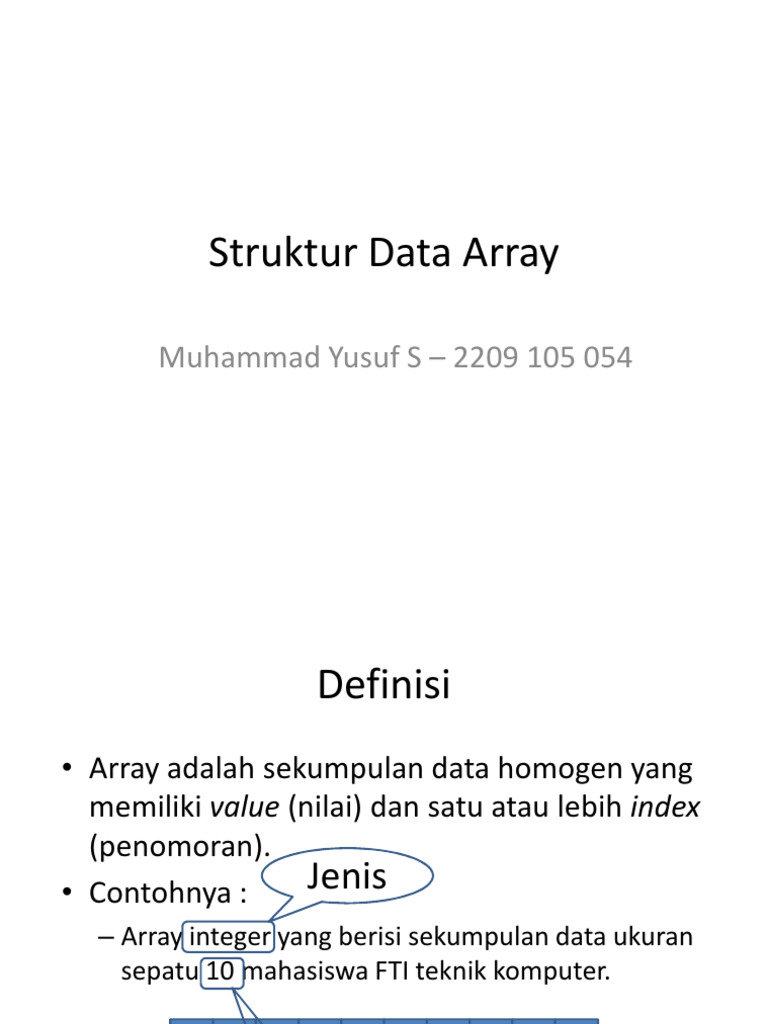Struktur Data Array | PDF