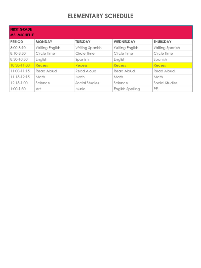 DLC CLASS SCHEDULES 23-24 | PDF | Secondary Education | Educational Stages