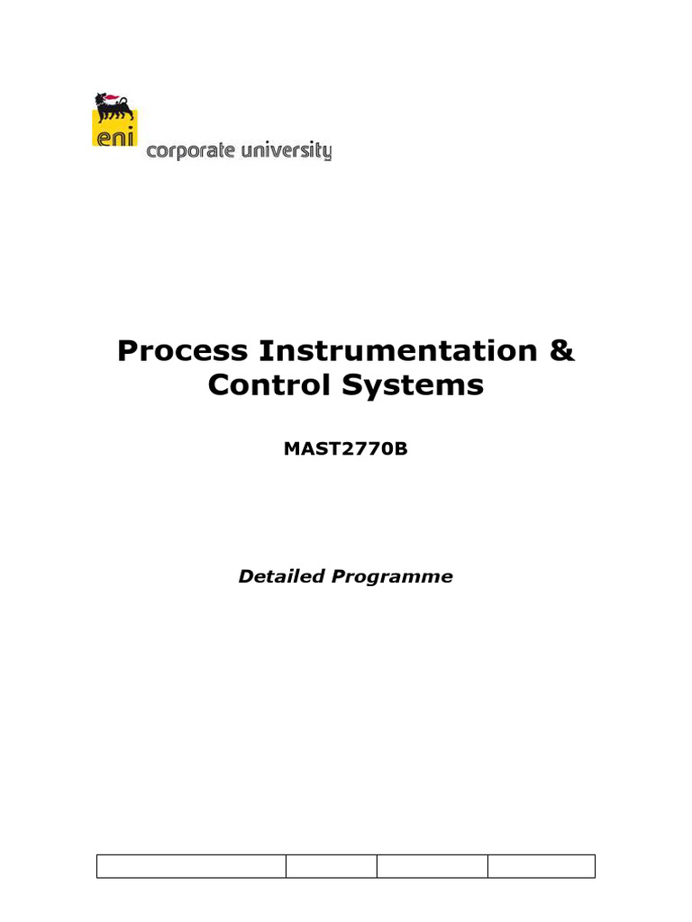 MAST2770B - Process Instrumentation & Control System - DP - Rev.01 ...