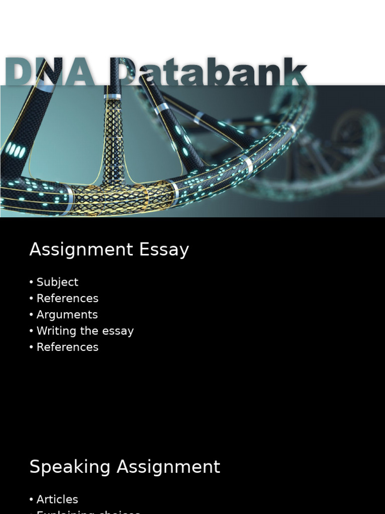 DNA Database Presentation | PDF | Genetics | Biology