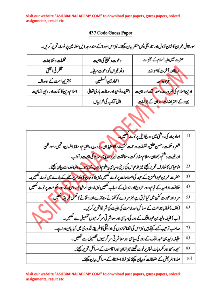 437 Code Guess Paper | PDF