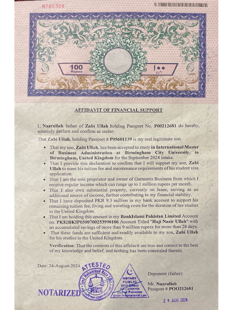 Zabi Affidavit | PDF