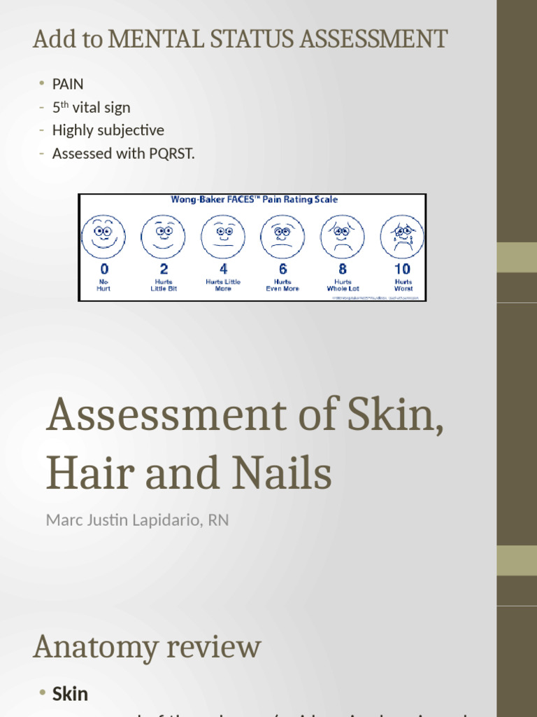 (HeA) Chapter 4 - Skin, Hair and Nails Assessment | PDF | Nail (Anatomy ...