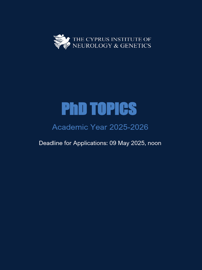 PHD Topics For The Academic Year 2025-2026.cleaned | PDF | Multiple ...