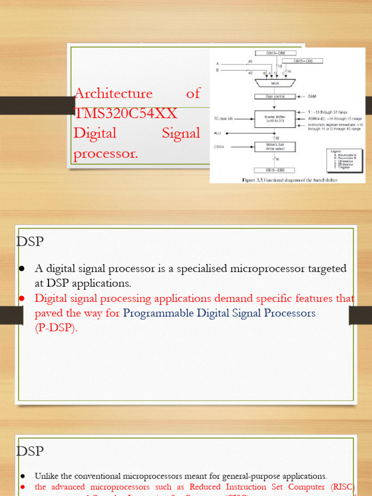 Architecture of TMS 320C54XX Digital Signal Processor..Pptx-1 | PDF | Digital Signal Processor ...