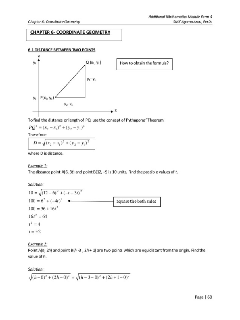 Chapter 6 Coordinate Geometry | PDF