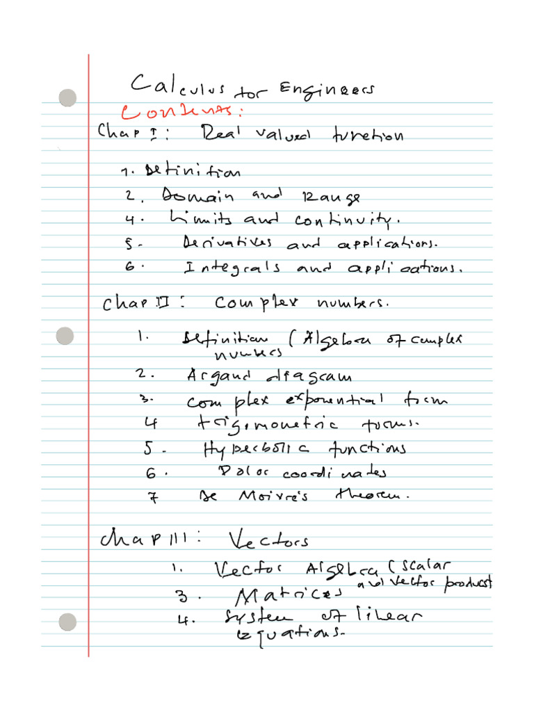 Lecture1 Calculus For Engineers | PDF | Exponential Function | Vector Space