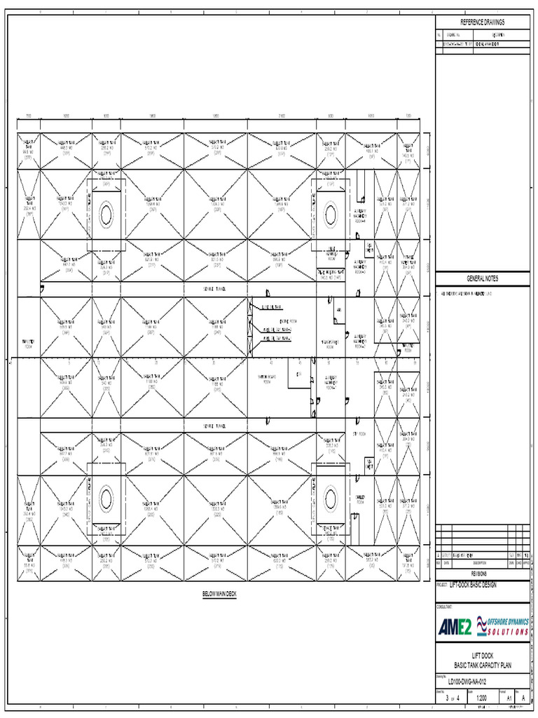 LD100 DWG NA 012 - Rev A Tank Capacity Plan Sht.3 | PDF