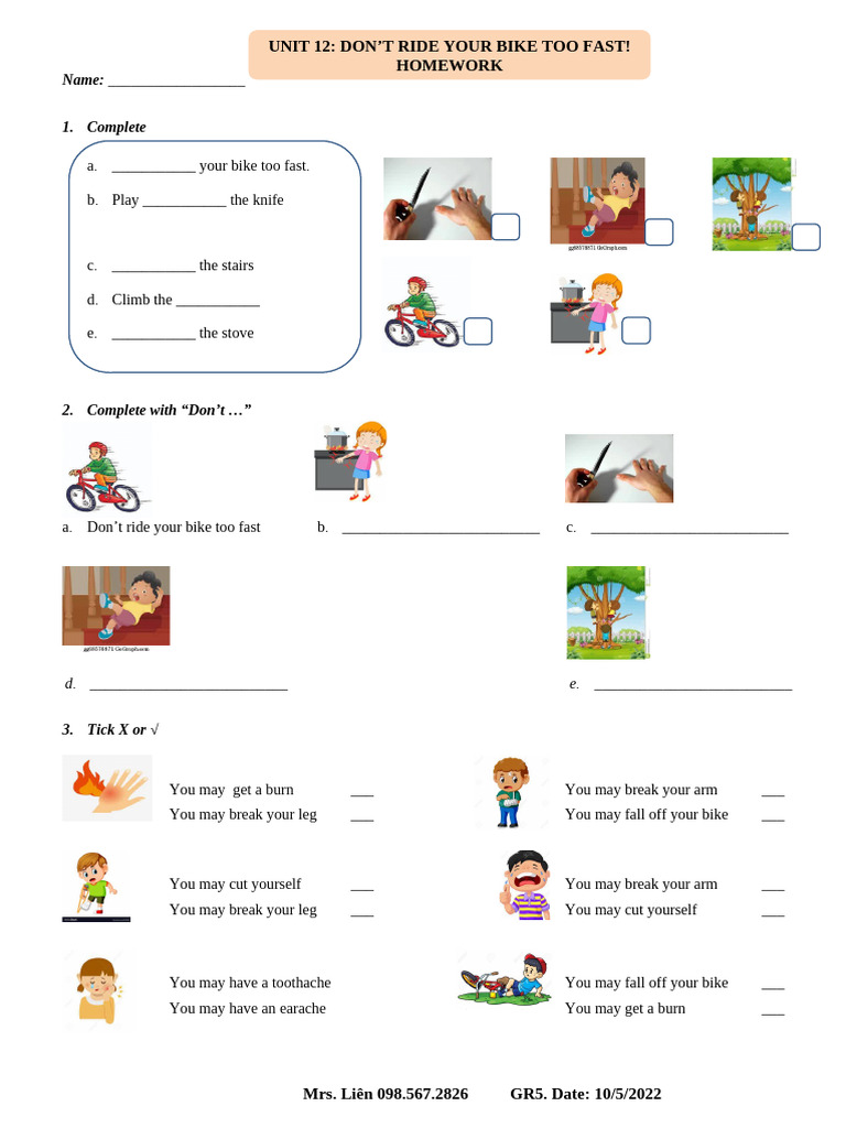 Don't Ride Your Bike Too Fast! - HW | PDF