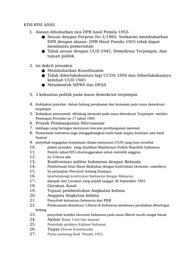 Kisi Kisi Asat 2025 | PDF