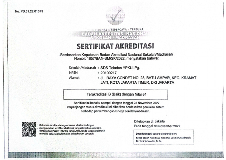 akreditasi sdi | PDF