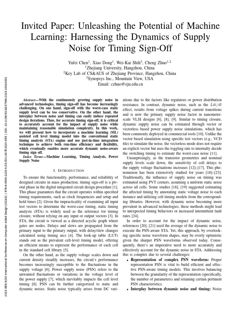 2023 ICCAD YChen Invited Paper Unleashing The Potential of Machine Learning Harnessing The ...