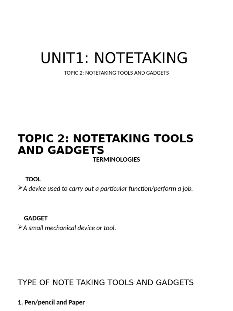 Notetaking Tools and Commonabbreviation | PDF