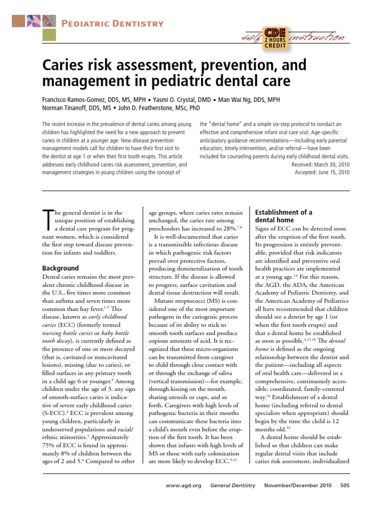 Caries Risk Assessment | PDF | Human Tooth | Oral Hygiene