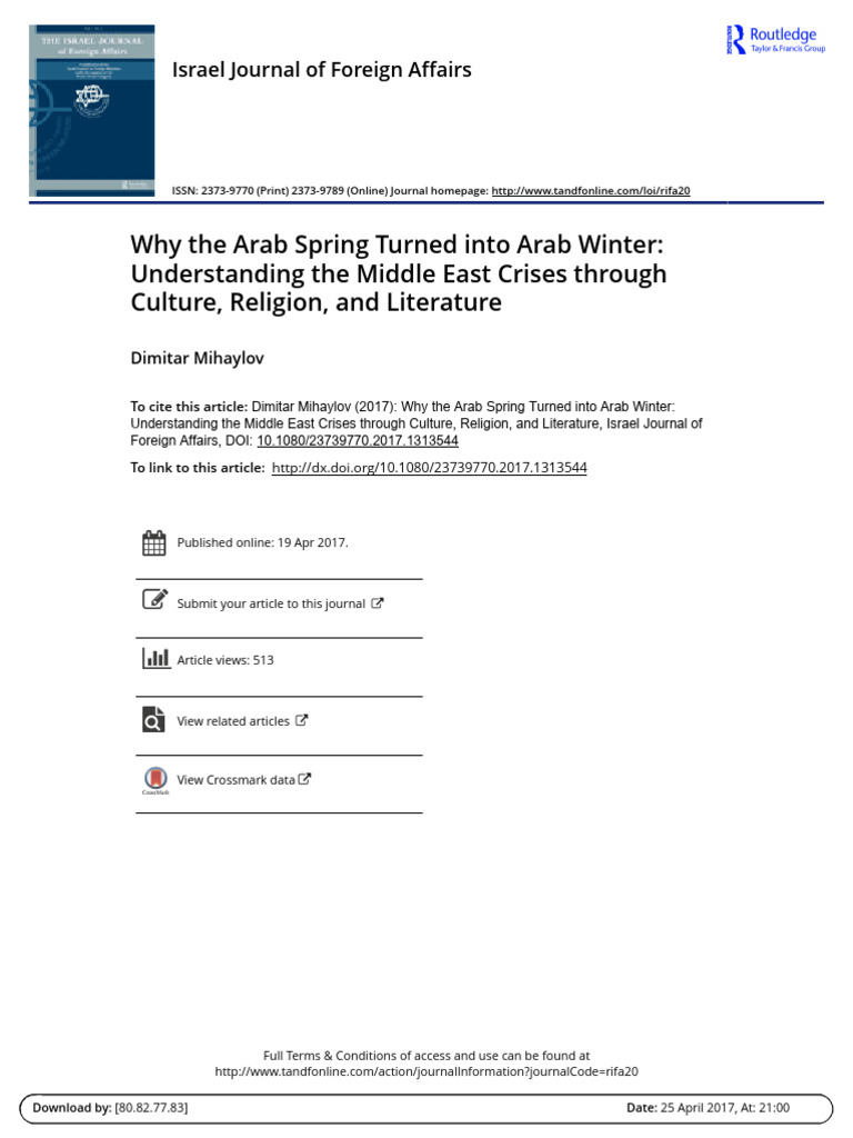 Why the Arab Spring Turned into Arab Winter | PDF | Islamism | Muhammad