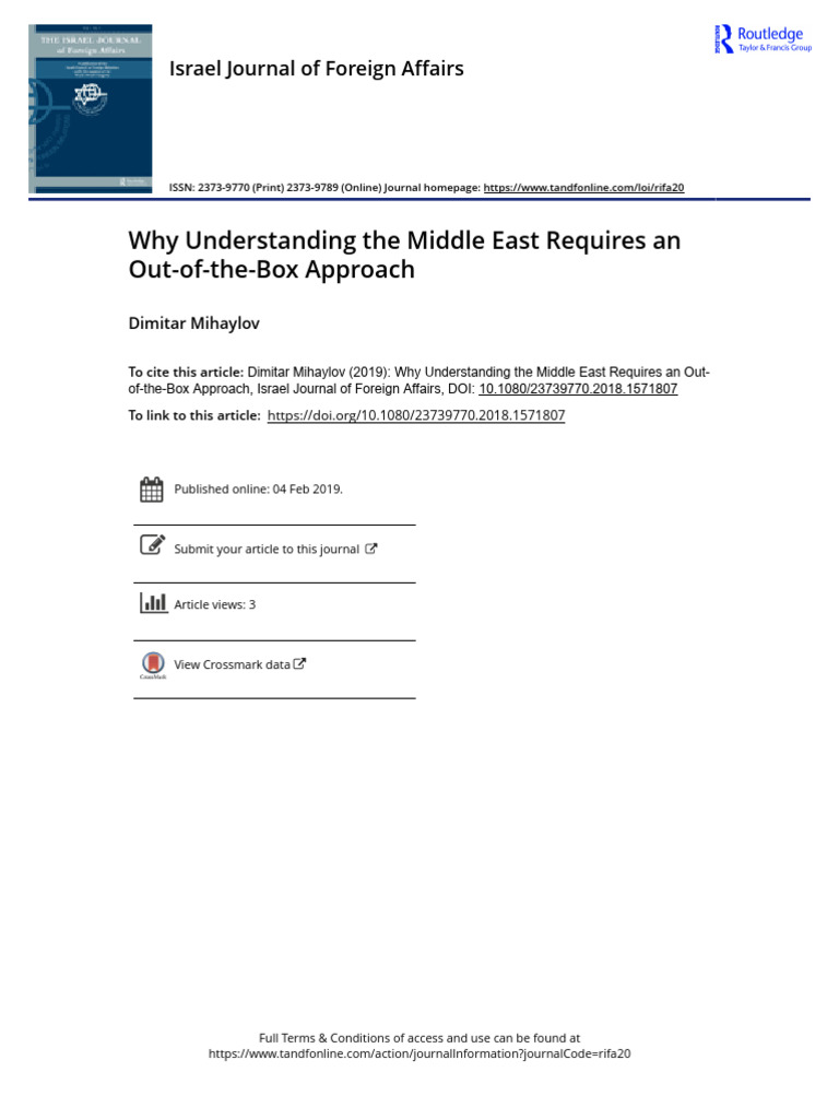 Why Understanding Middle East Requires | PDF | Saddam Hussein | Syria