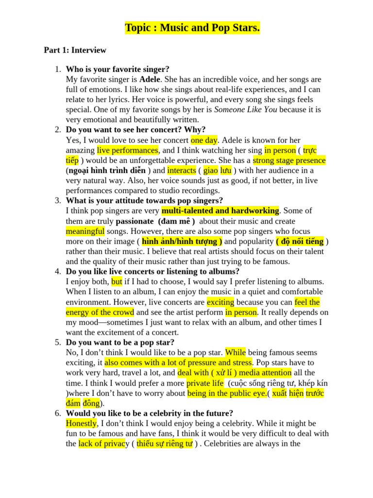 Topic Music and Popstars | PDF