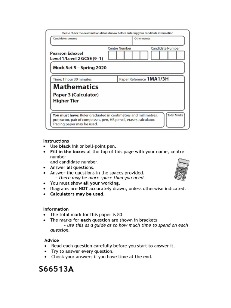 Microsoft Word - 06b GCSE (9-1) Mathematics Mock Set 5 Paper 3H (Word ...