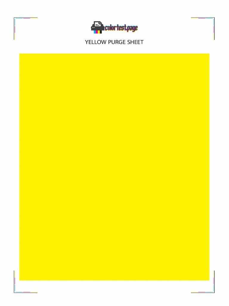 Yellow Purge Sheet Page | PDF