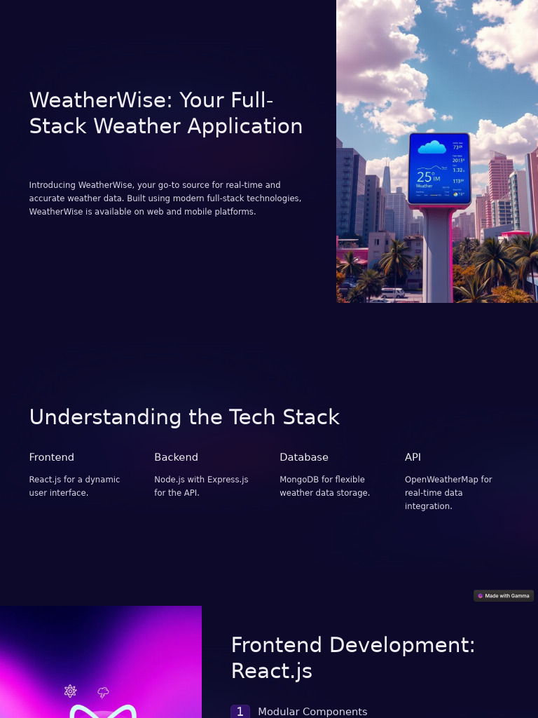 WeatherWise Your Full Stack Weather Application | PDF | Scalability ...
