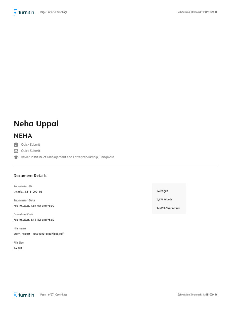 SUPA Report - BA04033 Organized | PDF | Computing | Written Communication