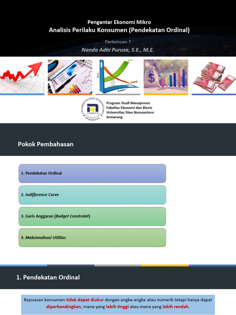 Materi Pertemuan 7 - Pengantar Ekonomi Mikro - Analisis Perilaku ...