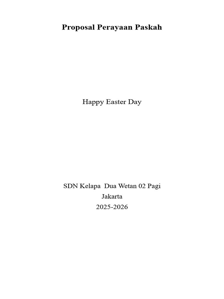 Proposal Perayaan Paskah | PDF