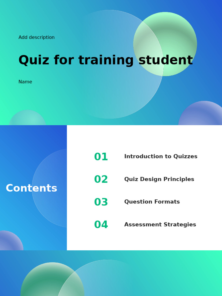 Quiz For Training Student | PDF
