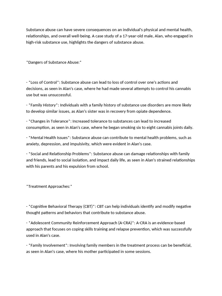 Substance Abuse Research | PDF