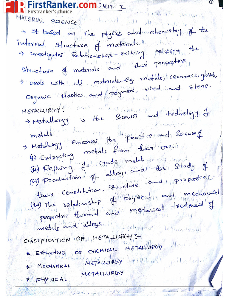 Material Science&Metallurgy | PDF