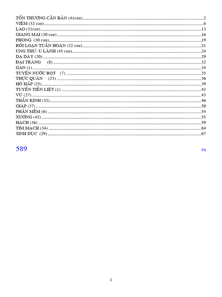 Ngan Hang Cau Hoi 1 | PDF