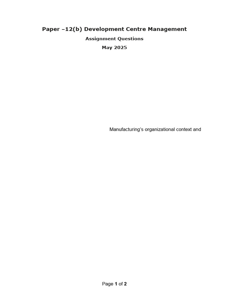 DCM Assignments - 2 Nos 11-05-2025 | PDF | Leadership | Economies