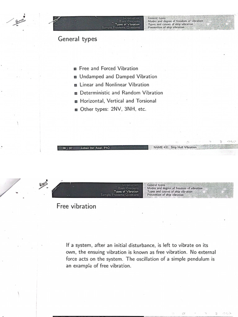 Types of Vibration | PDF
