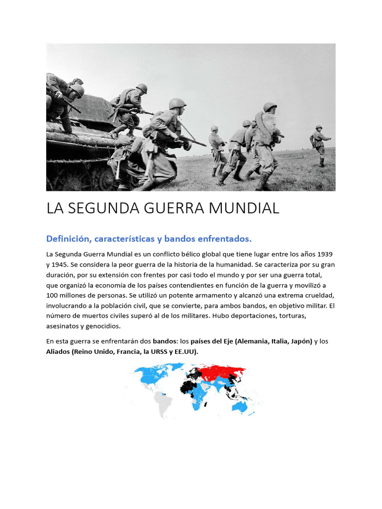 LA SEGUNDA GUERRA MUNDIAL Resumen Gara | PDF | Aliados de la Segunda ...