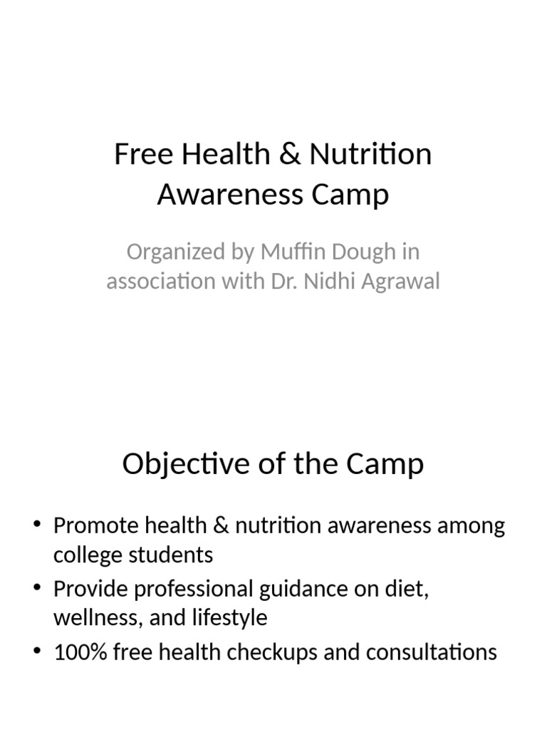 MuffinDough Health Camp Proposal | PDF