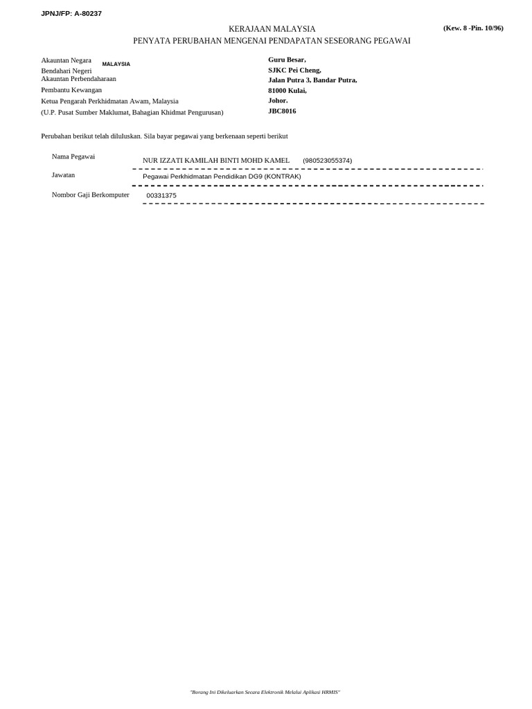 Kew.8 Manual - Cikgu Izzati | PDF