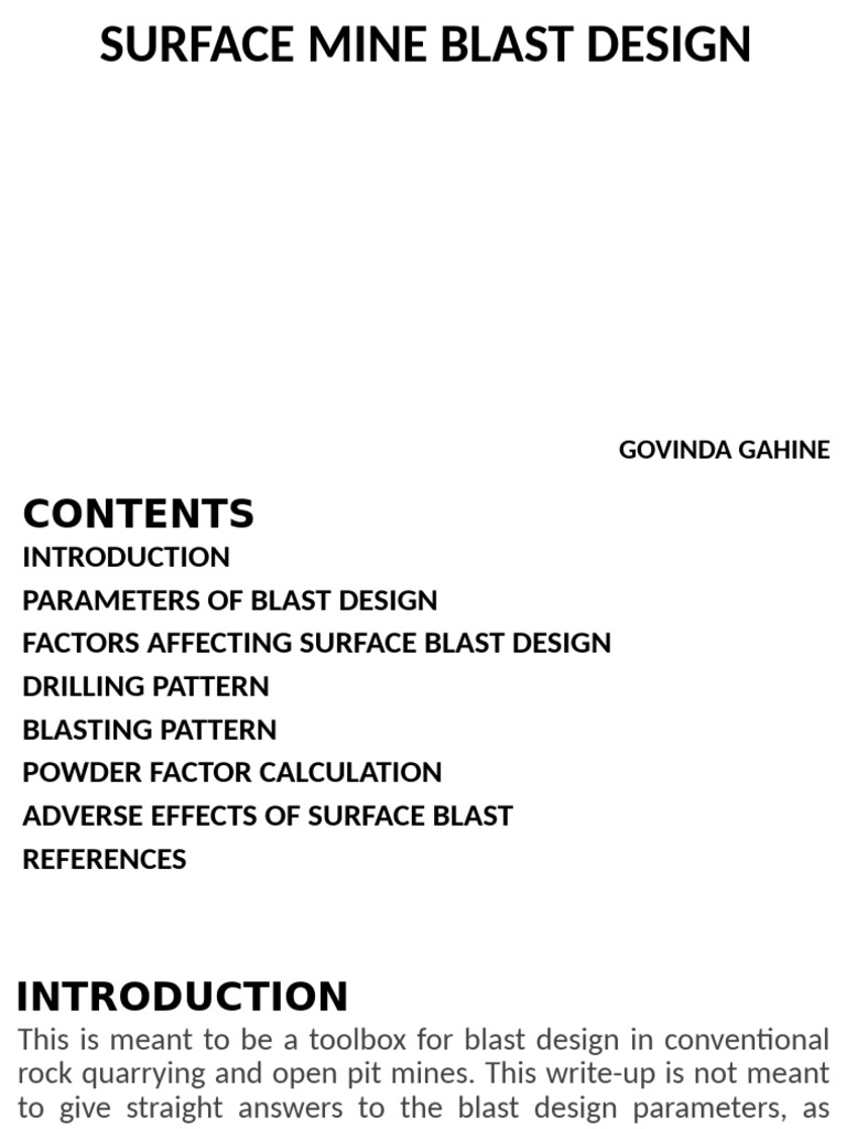 Quarry Blast Design Essentials | PDF | Waves | Explosion