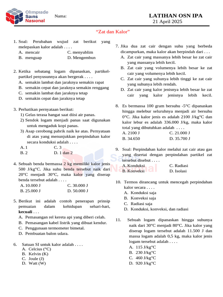 Soal Osn | PDF