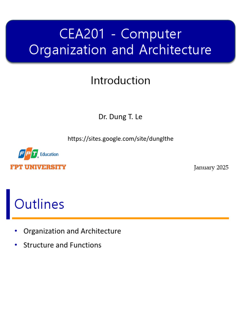 CEA201 - Chapter 1 - Introduction | PDF | Computer Architecture | System