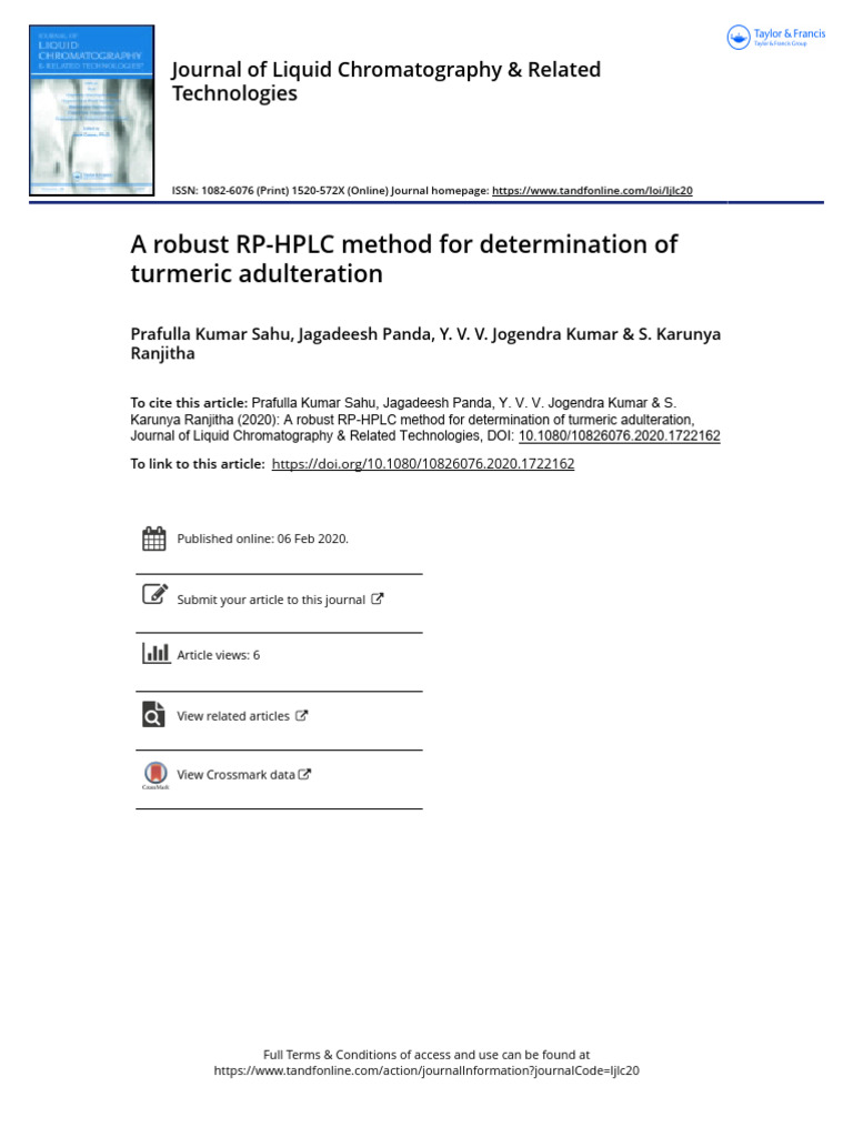 A Robust RP HPLC Method For Determinatio | PDF | High Performance ...