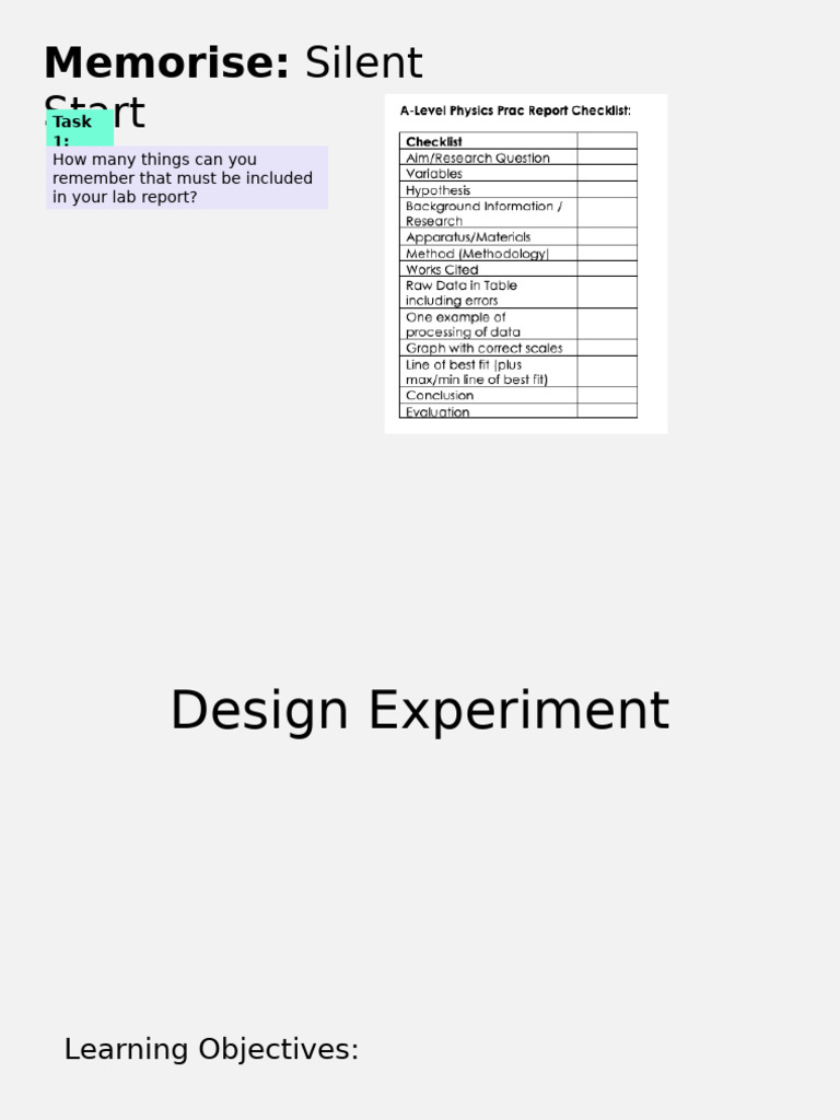Planning Experiments | PDF | Experiment | Cognition