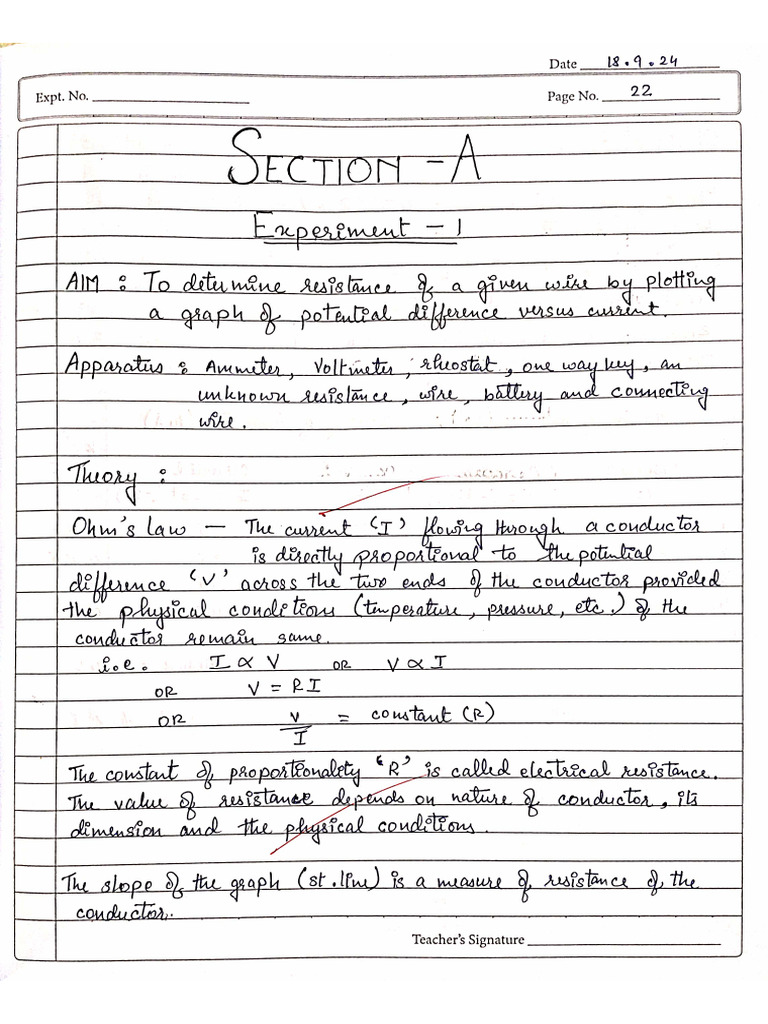 Class XII Physics (Practical+Project File) | PDF