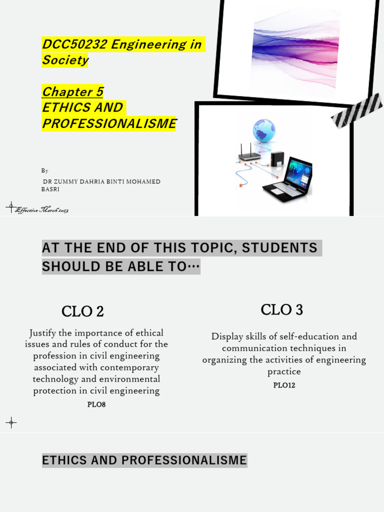 Chapter 5 - Ethics Professionalism | PDF