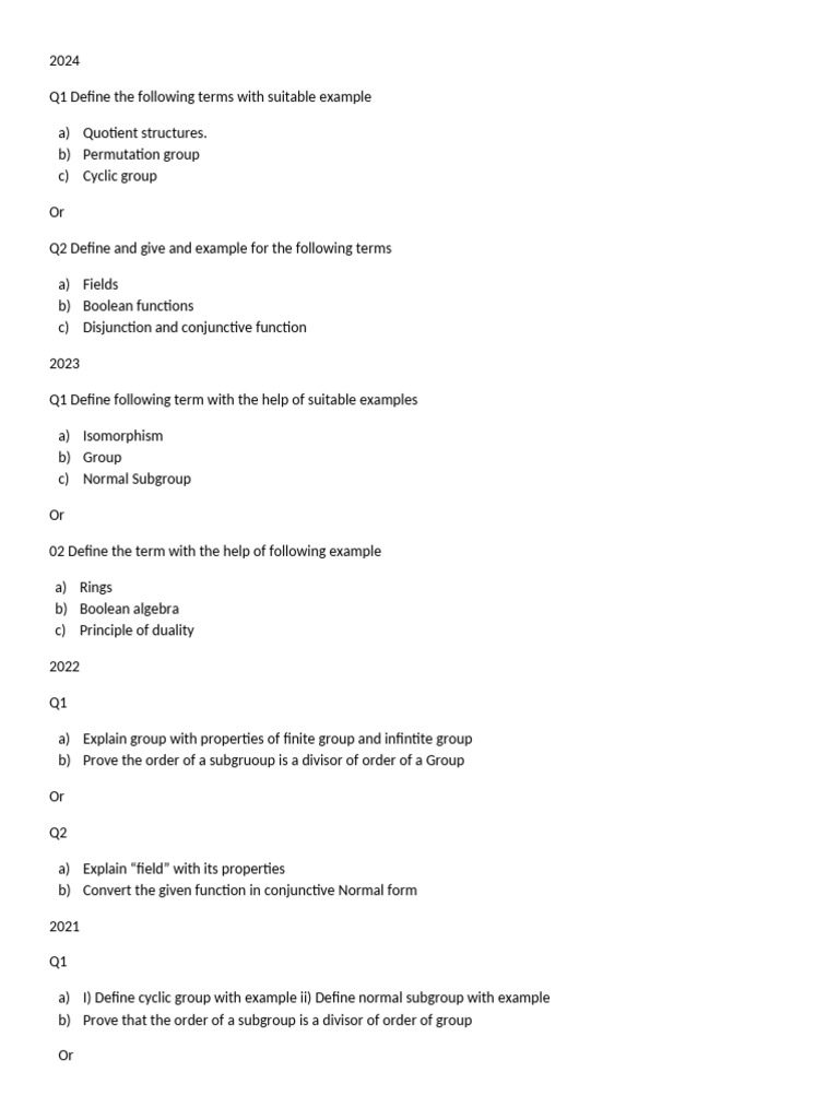 Math Unit 3 Impo Question | PDF