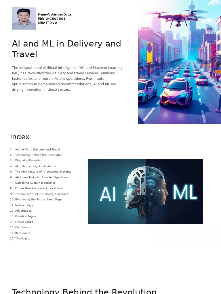 AI & ML Transforming Delivery & Travel | PDF | Artificial Intelligence ...