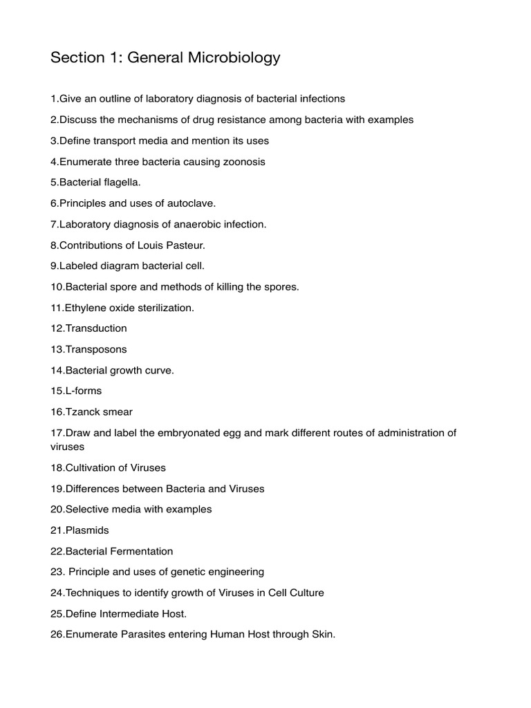 Microbiology Questions Compiled 2019-23 | PDF | Meningitis | Immune System
