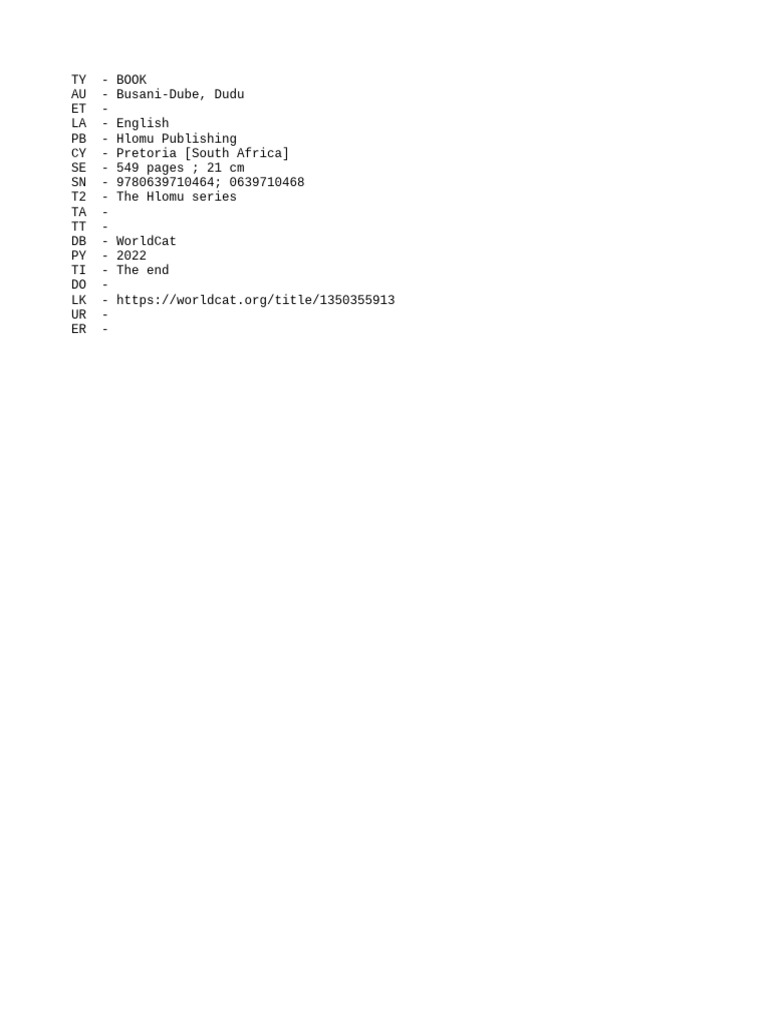 The End - Ris | PDF