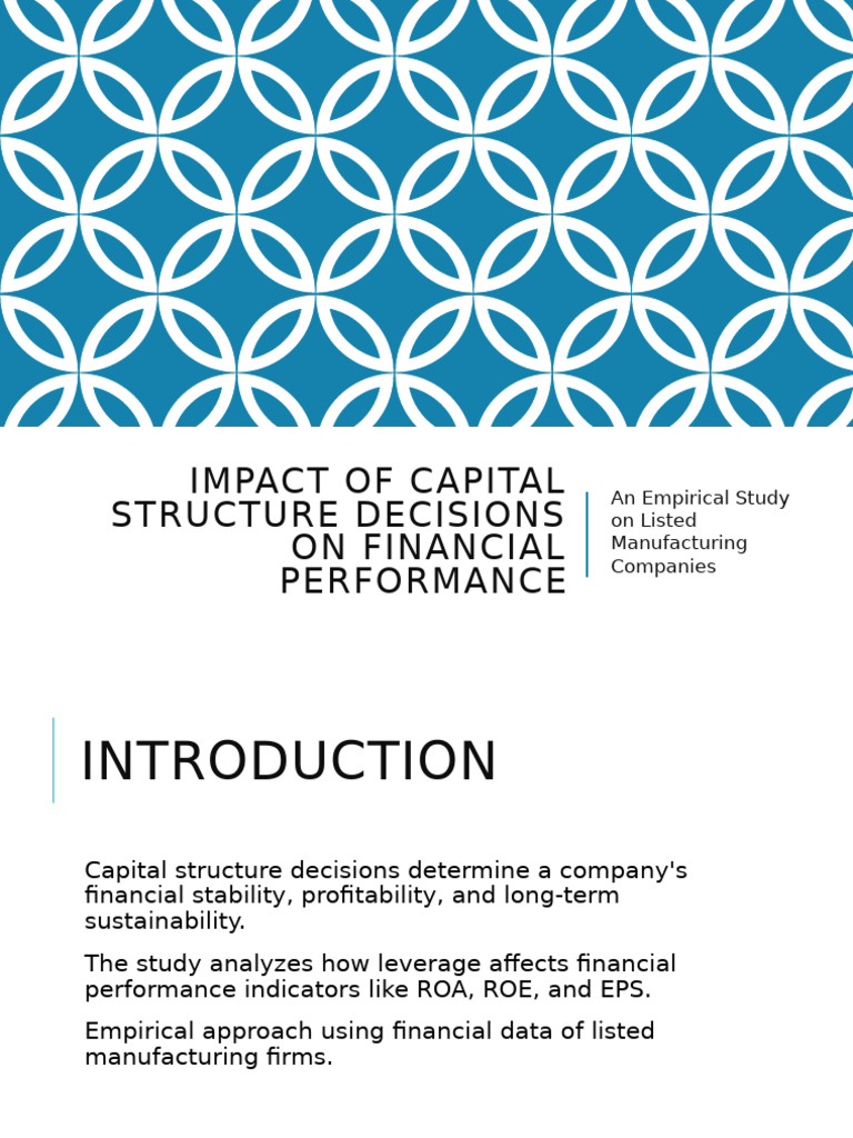 Capital Structure's Impact on Profitability | PDF